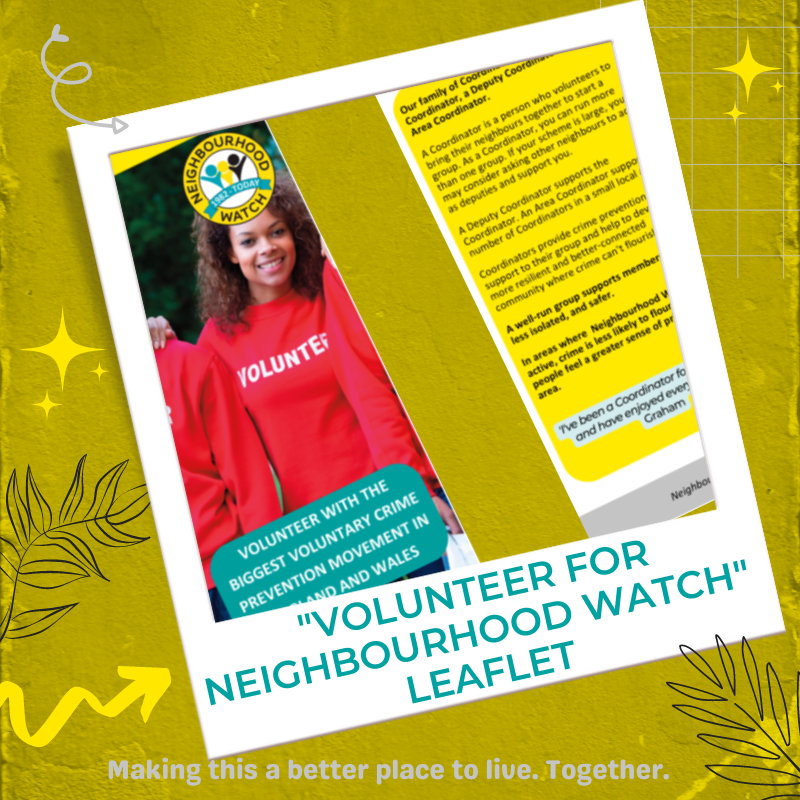 Pack of 50 "Volunteer for Neighbourhood Watch" leaflets – NWNshop